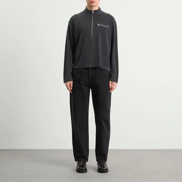 MKI MIYUKI ZOKU Towelling Quarter Zip Sweatshirt