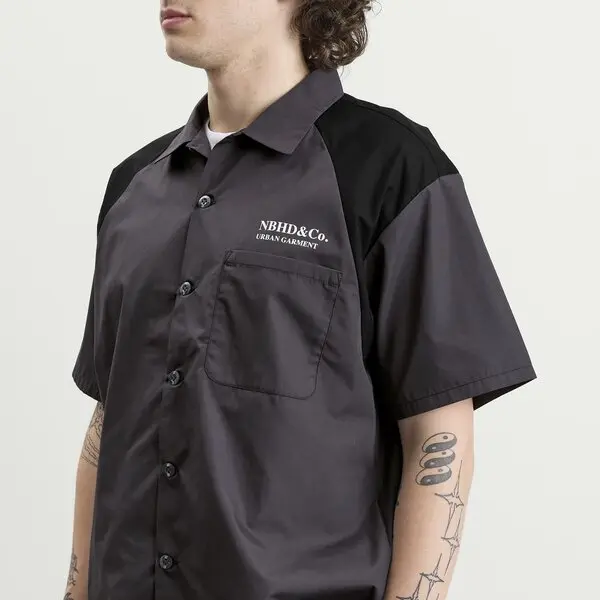 NEIGHBORHOOD Classic 2-tone Shorts Sleeve Work Shirt 2