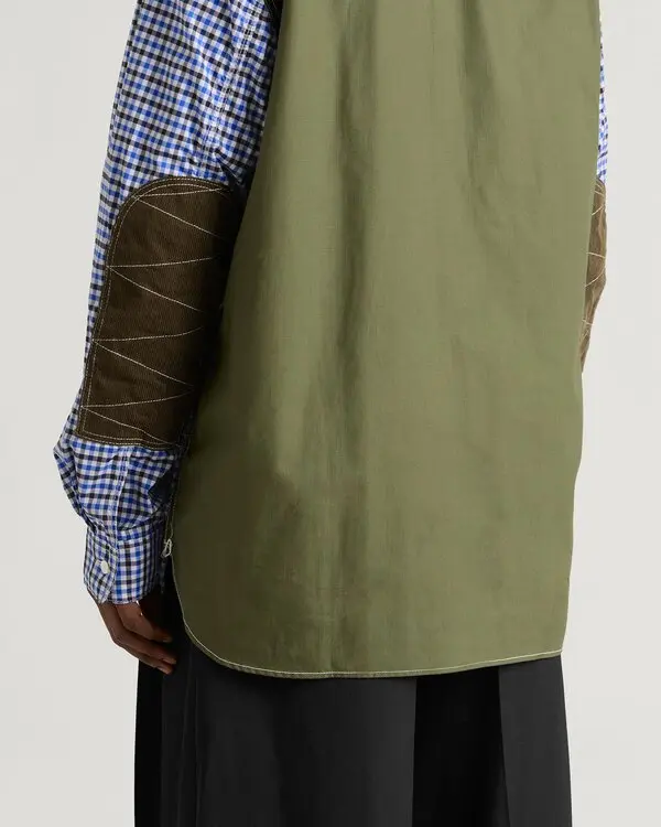 Junya Watanabe Mixed Check Corduroy Ripstop Shirt