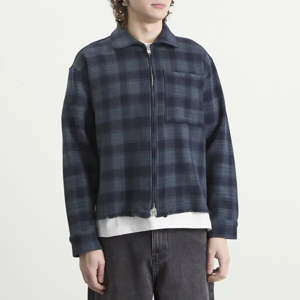 ABOUT:BLANK Plaid Zipped Overshirt