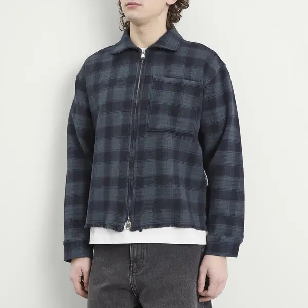 ABOUT:BLANK Plaid Zipped Overshirt