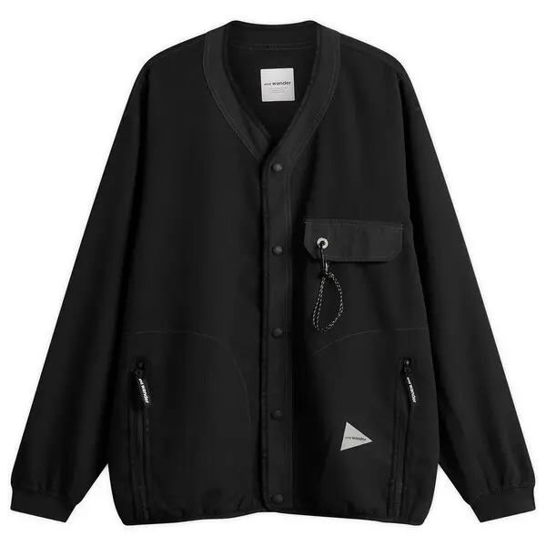 AND WANDER Vent Cardigan - Black
