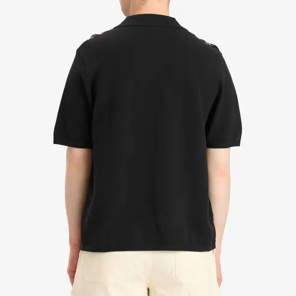 WAX LONDON Ivy Cotton Stripe Vacation Shirt - Black/multi