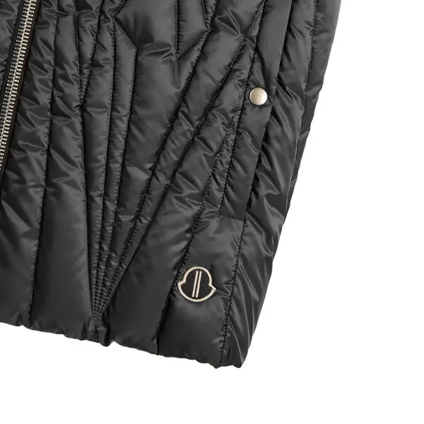 Rick Owens X Moncler Geocamo Flight Ziplock Hooded Vest Jacket