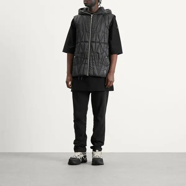Rick Owens X Moncler Geocamo Flight Ziplock Hooded Vest Jacket