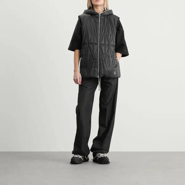 Rick Owens X Moncler Geocamo Flight Ziplock Hooded Vest Jacket