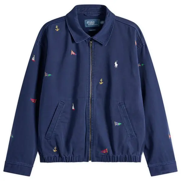 Polo Ralph Lauren Flag Windbreaker Jacket - Navy