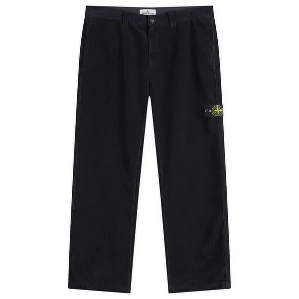 Stone Island Organic Cotton Corduroy Trousers - Navy Blue