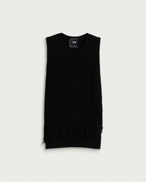 Y3 Knit Fringe Vest