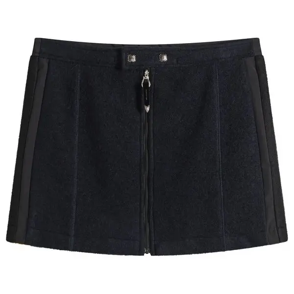Toga Wool Jersey Skirt - Navy