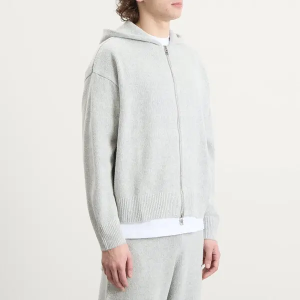 MKI MIYUKI ZOKU Mohair Blend Knit Zip Hoodie
