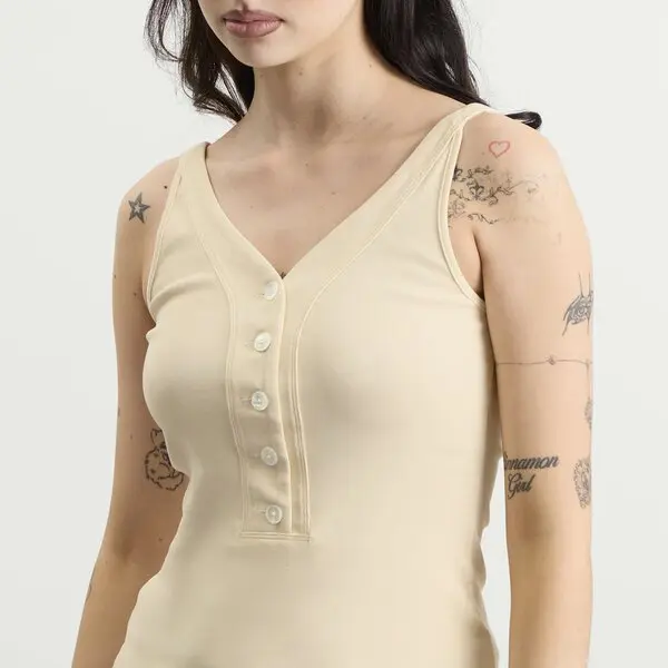 Auralee Organic Cotton Fine Rib Tank Top