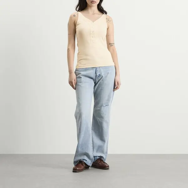 Auralee Organic Cotton Fine Rib Tank Top