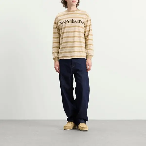 NO PROBLEMO Striped Ls T-shirt