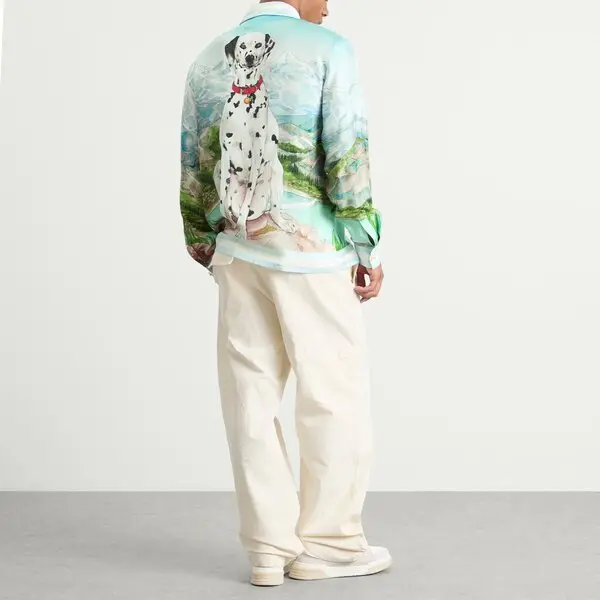 Casablanca Classic Long Sleeve Patterned Silk Shirt