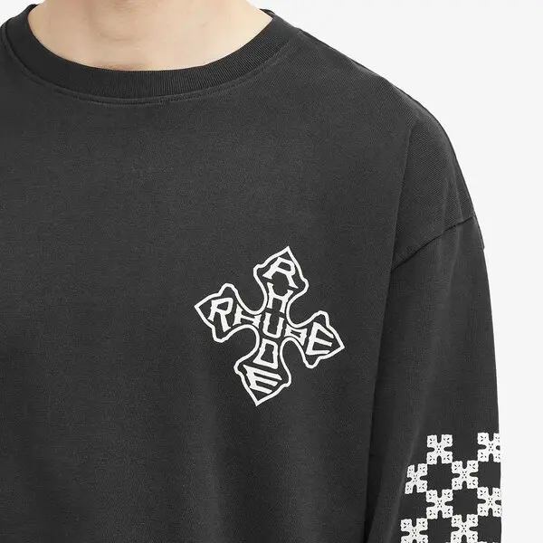 Rhude Corss Logo Long Sleeve T-shirt