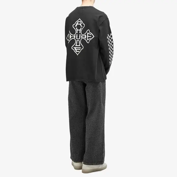 Rhude Corss Logo Long Sleeve T-shirt