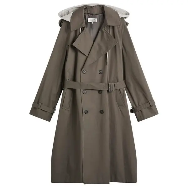 MAISON MARGIELA Trench Coat With Detachable Hood Jacket