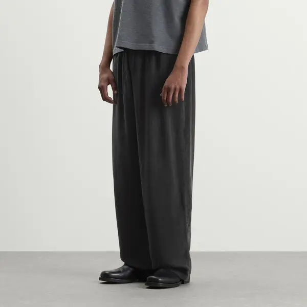 MKI MIYUKI ZOKU Ribbed Cupro Wide Leg Pants