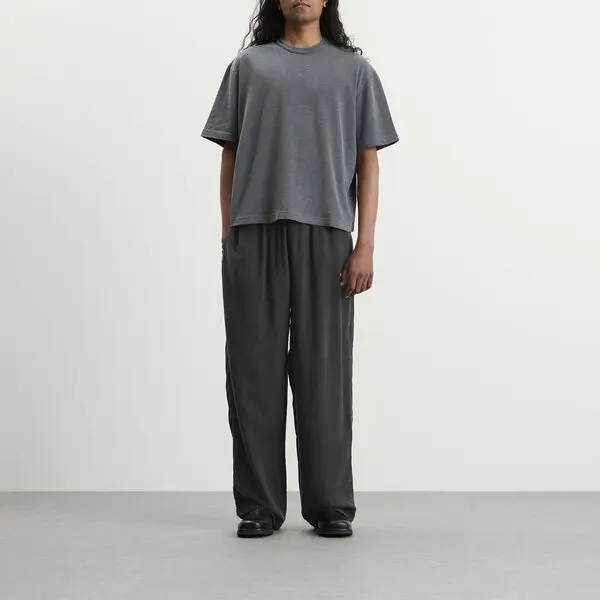 MKI MIYUKI ZOKU Ribbed Cupro Wide Leg Pants