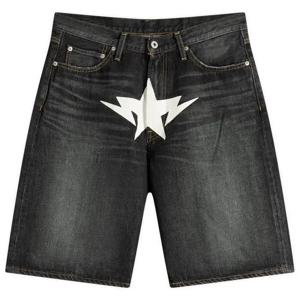 A BATHING APE Twin Sta Relaxed Fit Denim Shorts