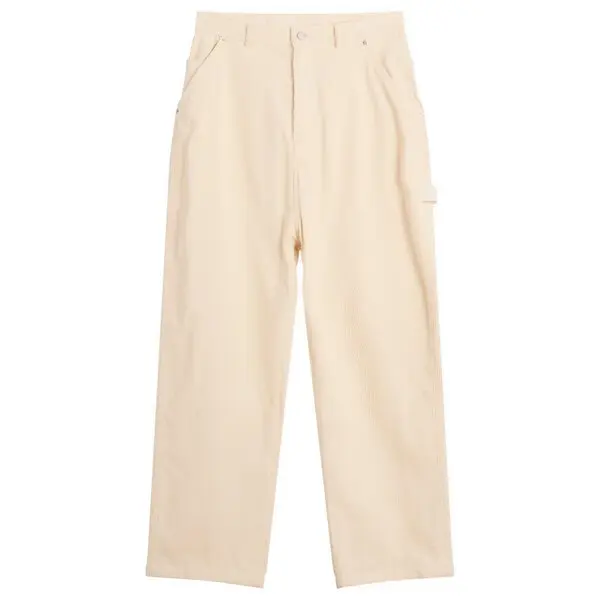 Drole De Monsieur Baggy Velvet Trousers - Ecru