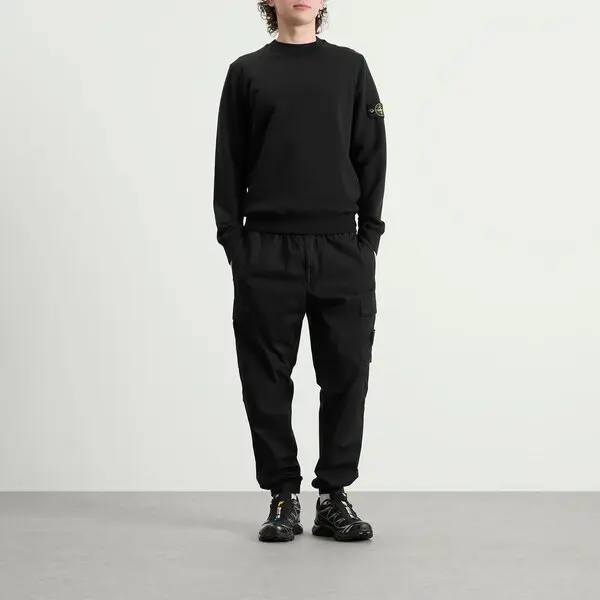 Stone Island Garment Dyed Crew Neck Sweatshirt