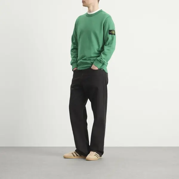 Stone Island Garment Dyed Crew Neck Sweatshirt