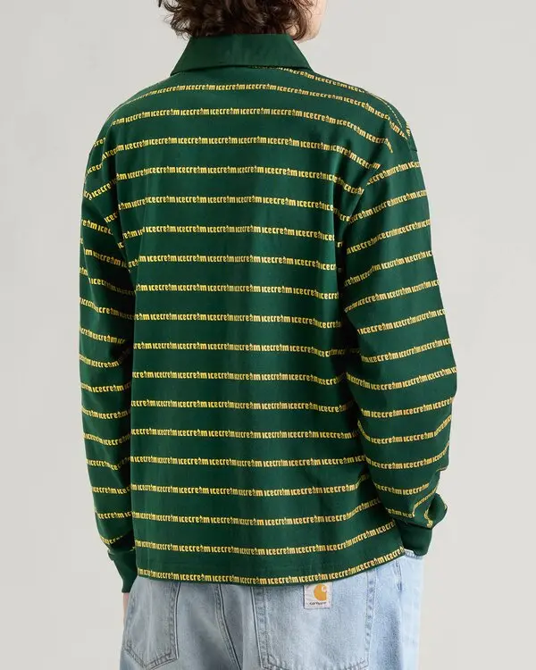 ICECREAM Running Dog Striped Rugby Shirt