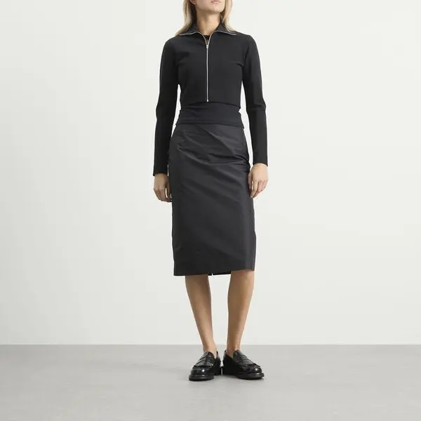 JIL SANDER Zip Up Jacket With Ribbed Collar