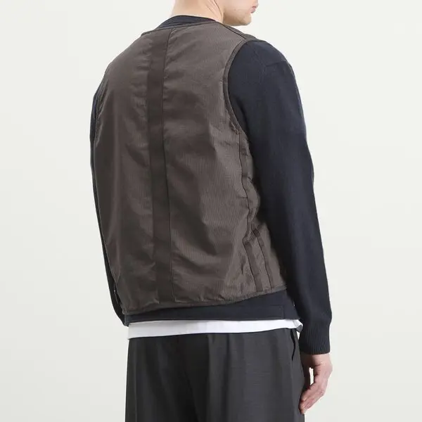 Stone Island Cotton Nylon Micro Ripstop Utility Vest Jacket