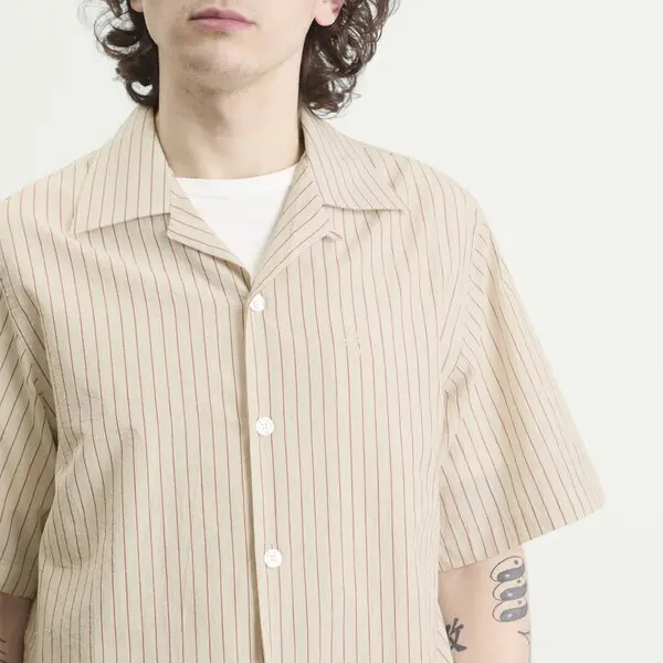 LE PERE Stripe Camp Shirt