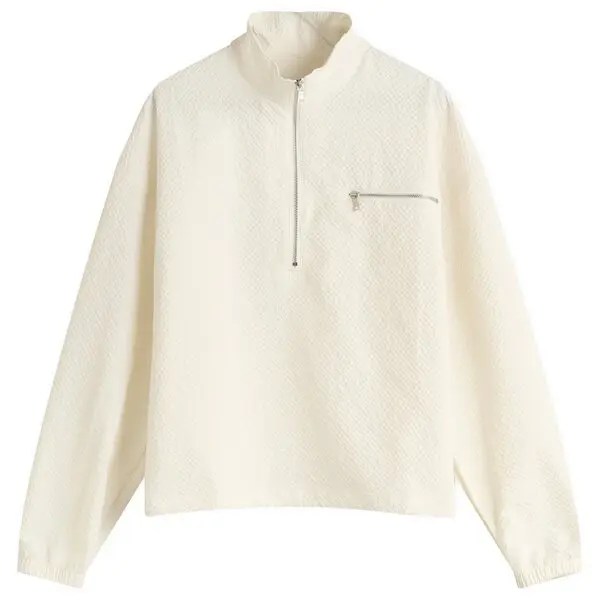 MKI MIYUKI ZOKU Seersucker Quarter Zip Sweatshirt