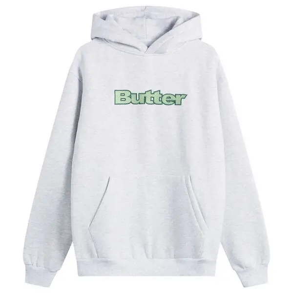 BUTTER GOODS Textured Logo Hoodie - Ash