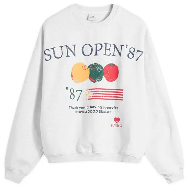 SUNDAYFRUITMARKET Open Sun Crewneck Sweatshirt - Gray