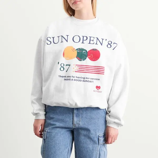 SUNDAYFRUITMARKET Open Sun Crewneck Sweatshirt