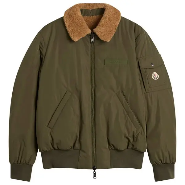 Moncler Maulevrier Bomber Reversible Teddy Jacket - Green