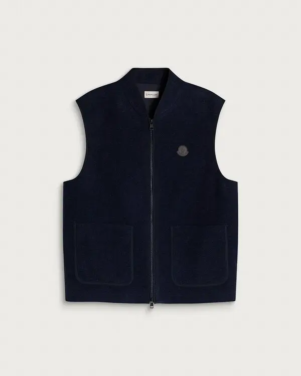 Moncler Wool Gilet Jacket - Navy
