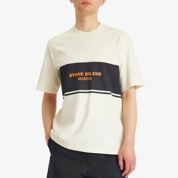 Stone Island Marina Stripe Logo T-shirt