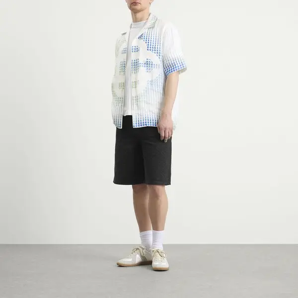 Casablanca Pills Cuban Collar Linen Shorts Sleeve Shirt