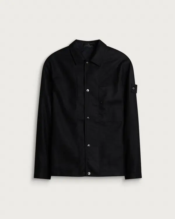 Stone Island Ghost Wool Nylon Flannel Overshirt
