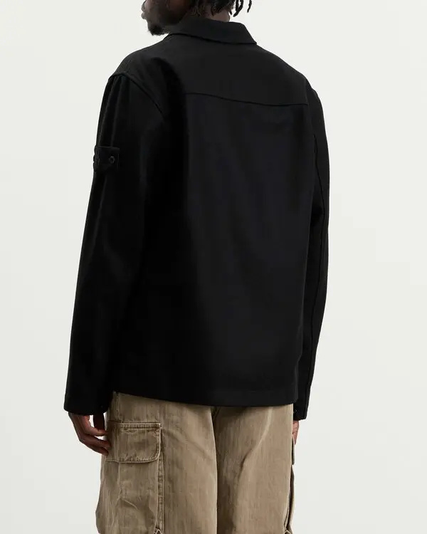 Stone Island Ghost Wool Nylon Flannel Overshirt