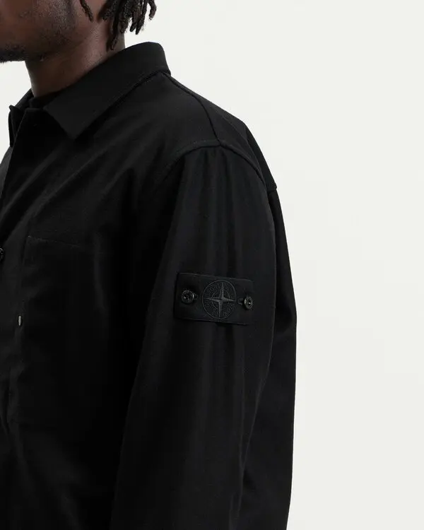 Stone Island Ghost Wool Nylon Flannel Overshirt