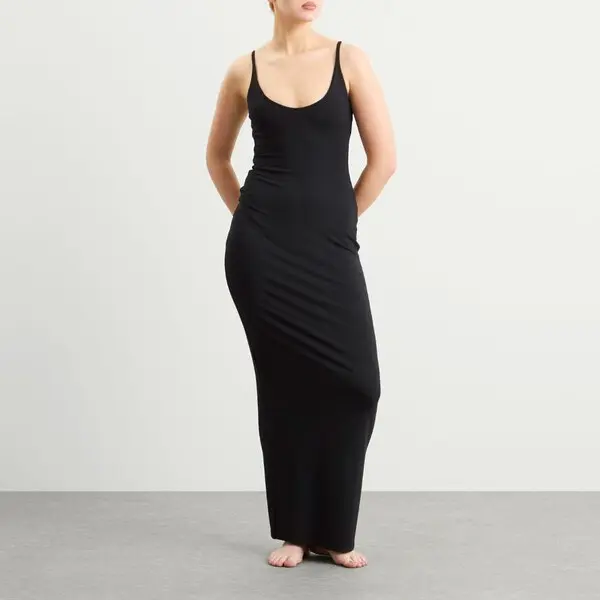 SKIMS Smooth Lounge Skimpy Scoop Neck Dress