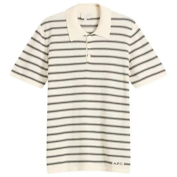 A.p.c. Polo Shirt - Ecru/black