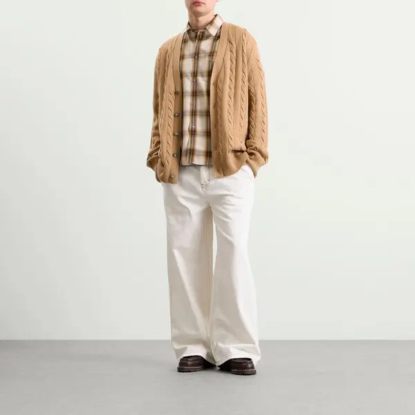 AMI Paris Cable Stitch Cardigan