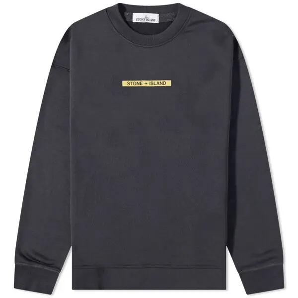 Stone Island Microbranding Crew Sweatshirt - Navy