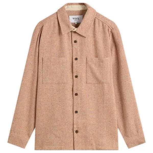 WAX LONDON Whiting Wool Fleck Overshirt