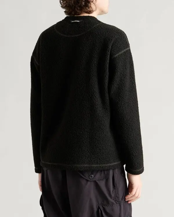 AND WANDER Re Wool Jq Crew Sweatshirt - Black