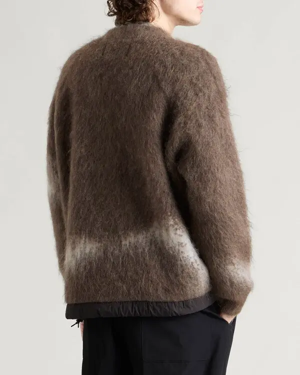 AND WANDER Jacquard Shaggy Knit Crew Sweatshirt